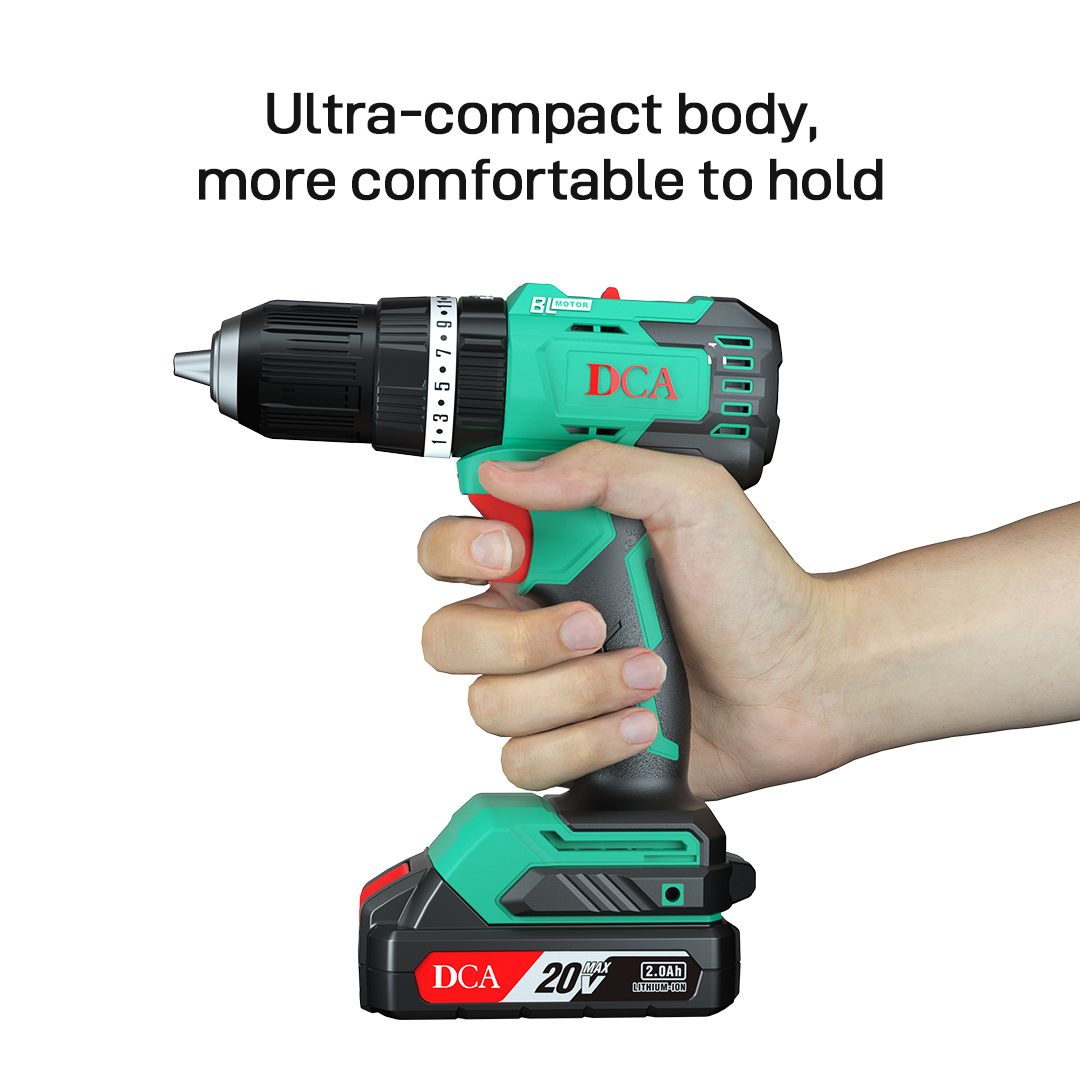 20V 13mm Cordless Brushless Driver Drill Kit With 2.0Ah*1 & Charger ...